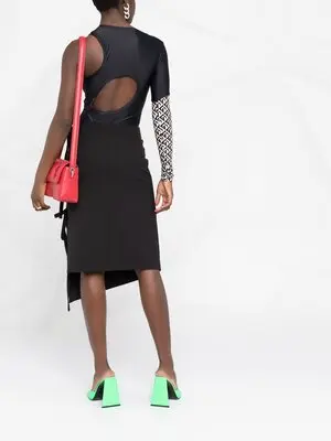 Off-White Tie-fastening Asymmetric Skirt