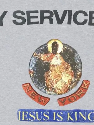 Kanye West Sunday Service New York Ong-Seeve T-Shirt - Grey