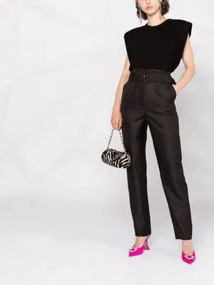 ROTATE BY BIRGER CHRISTENSEN High-waist Belted Trousers