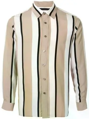 PORTS V Vertical Stripe Print Shirt