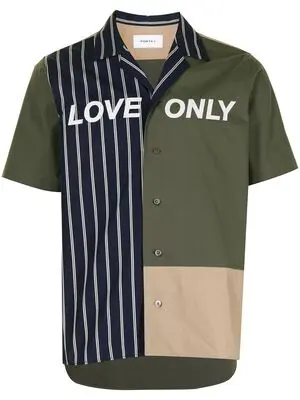 PORTS V Love Only' Printed Shirt - Green
