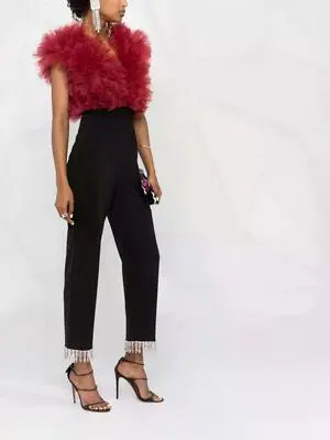 Alchemy Fashions X Lia Aram Ruffled Sleeveless Bodysuit - Red