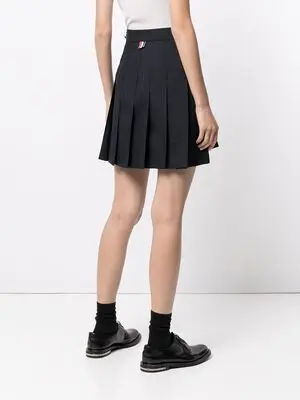Thom Browne Pleated School Uniform Skirt - Blue