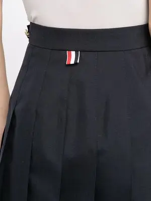 Thom Browne Pleated School Uniform Skirt - Blue