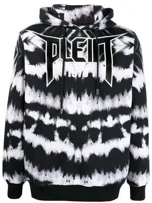 Philipp Plein Tie-dye Logo Print Hoodie