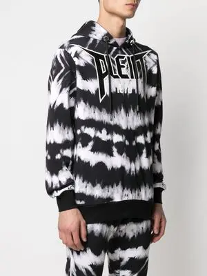 Philipp Plein Tie-dye Logo Print Hoodie