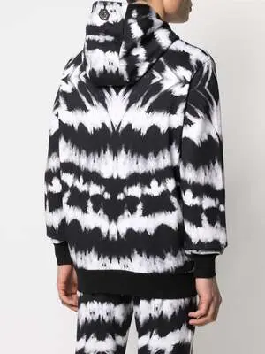 Philipp Plein Tie-dye Logo Print Hoodie
