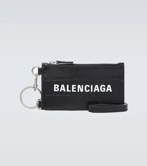 Balenciaga Cash Card Case On Keyring - Black
