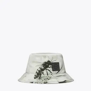 Tory Burch Printed Bucket Hat - Gray Bee