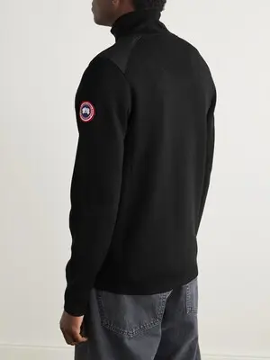 Canada Goose Stormont Slim-fit Merino Wool Half-zip Sweater - Black