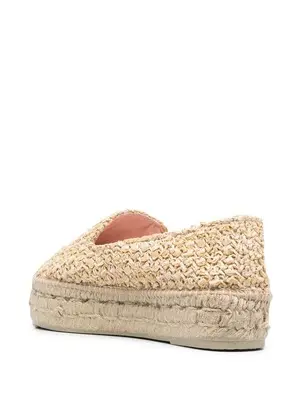 Manebí Woven Raffia Espadrilles - Neutrals