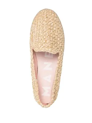 Manebí Woven Raffia Espadrilles - Neutrals