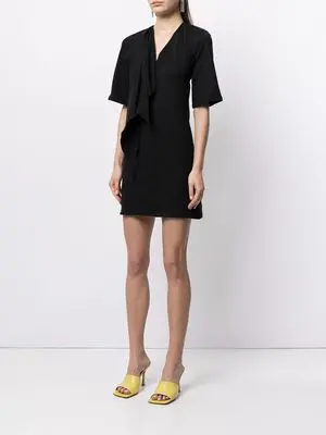 Off-White Short-sleeve Backless Mini Dress