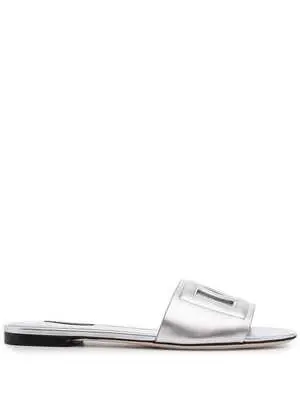 Dolce & Gabbana Dg Millennials Metallic Sandals - Silver