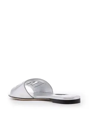 Dolce & Gabbana Dg Millennials Metallic Sandals - Silver