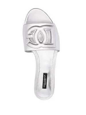 Dolce & Gabbana Dg Millennials Metallic Sandals - Silver