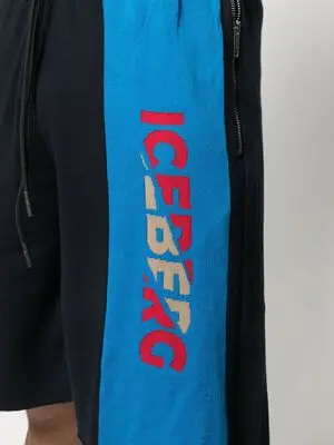 Iceberg Logo Knit Track Shorts
