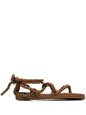 NOMADIC STATE OF MIND Romano Rope Flat Sandals - Brown