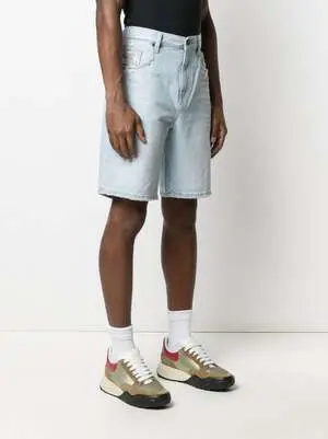 DIESEL® Light Wash Distressed Denim Shorts
