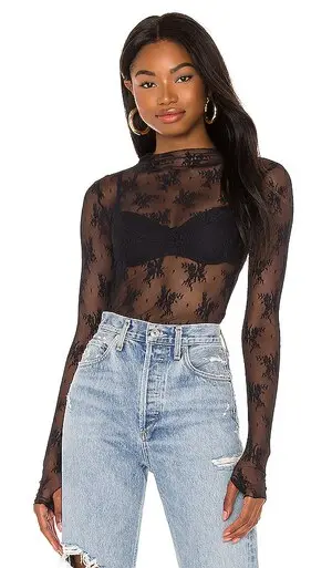 Free People Lady Lux Layering Top - Black