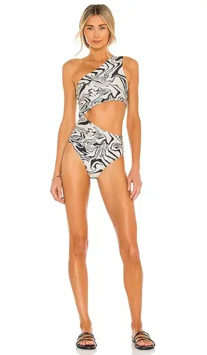 Beach Riot Celine One Piece Psychedelic Swirl