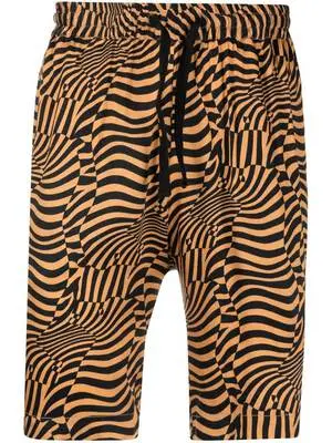 GARCONS INFIDELES Psycho Abstract-print Shorts