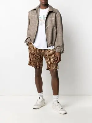GARCONS INFIDELES Psycho Abstract-print Shorts