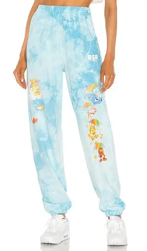 BY SAMII RYAN Raining Care Bears Tie-dye Sweatpants