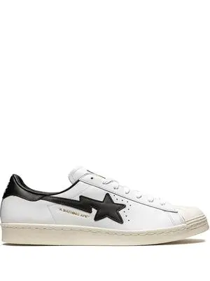 Adidas X Bape Superstar 80s Sneakers - White