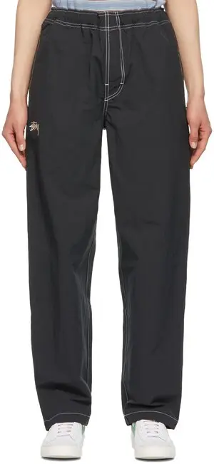 StüSsy Folsom Beach Trousers In Black - 34% Off | Editorialist