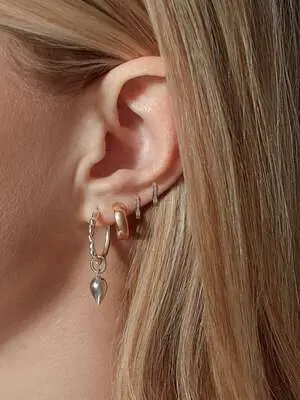 Monica Vinader Diamond Huggie Earrings