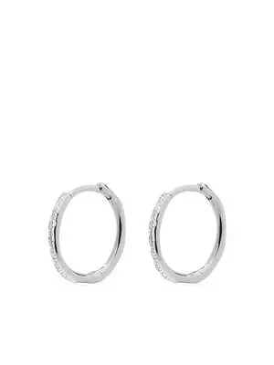 Monica Vinader Riva Wave Diamond Hoop Earrings - Silver