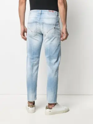 DONDUP Distressed Straight Leg Jeans - Blue