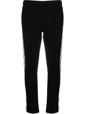 Philipp Plein Crystal-embellished Cropped Track Trousers