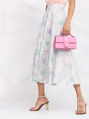Sandro Floral-print A-line Skirt