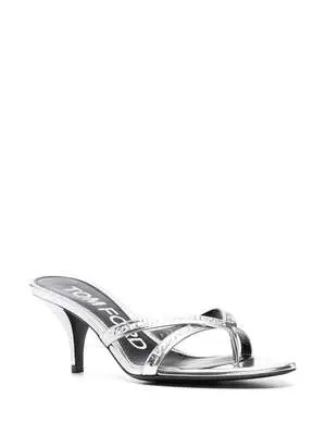 TOM FORD Metallic Leather Sandals