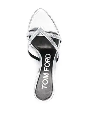 TOM FORD Metallic Leather Sandals