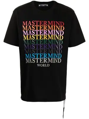 MASTERMIND WORLD Multi-logo Print T-shirt - Black