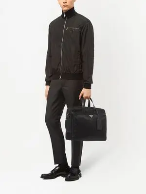 Prada Re-nylon And Saffiano Leather Briefcase