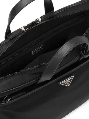Prada Re-nylon And Saffiano Leather Briefcase