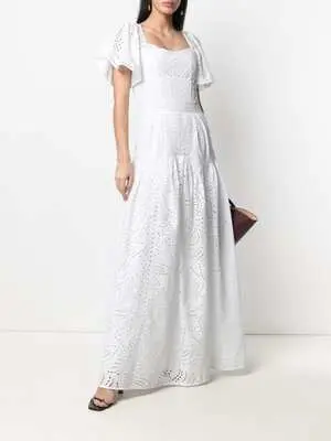 Alberta Ferretti Embroidered Maxi Dress