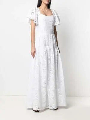 Alberta Ferretti Embroidered Maxi Dress