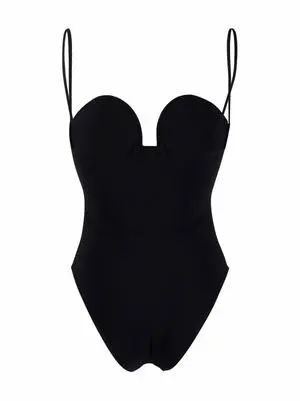 Magda Butrym Sweetheart Neckline Swimsuit - Black