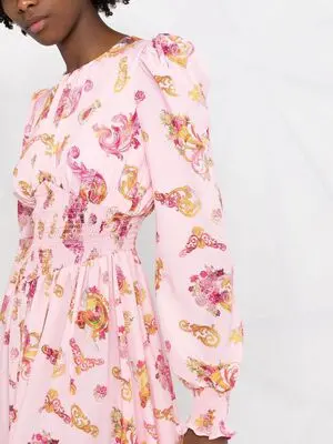 Versace Floral Print Maxi Dress