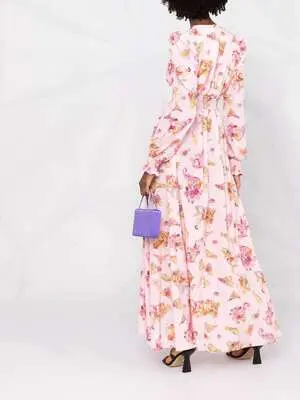 Versace Floral Print Maxi Dress