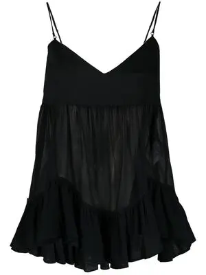 Alexander McQueen Panelled Seersucker Camisole