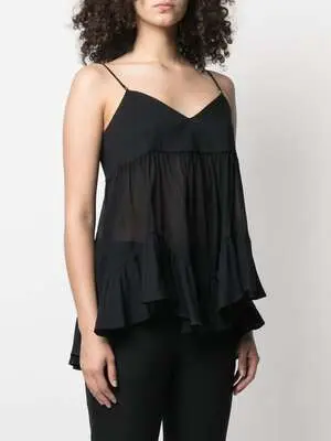 Alexander McQueen Panelled Seersucker Camisole