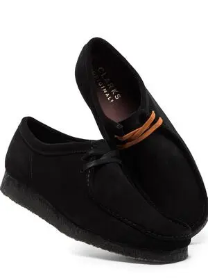 Clarks Suede Wallabee Boots - Black