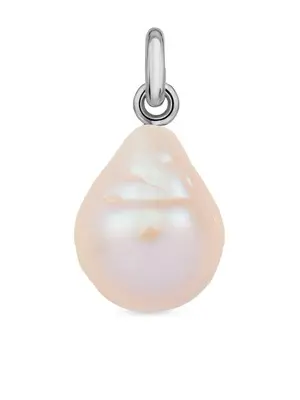 Monica Vinader Nura Baroque Pearl Pendant Charm - Silver