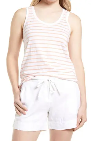 Caslon Women's Caslon Seam Front Tank White